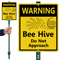 Bee Warning Signs | Honeybee Safety Signs