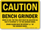 Grinder Safety Signs - Wear Face Shield | No Grinding Signs