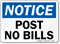 Post No Bills Signs | Post No Bills Stencils