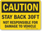 Stay Back Signs | No Tailgating Signs - MySafetySign.com